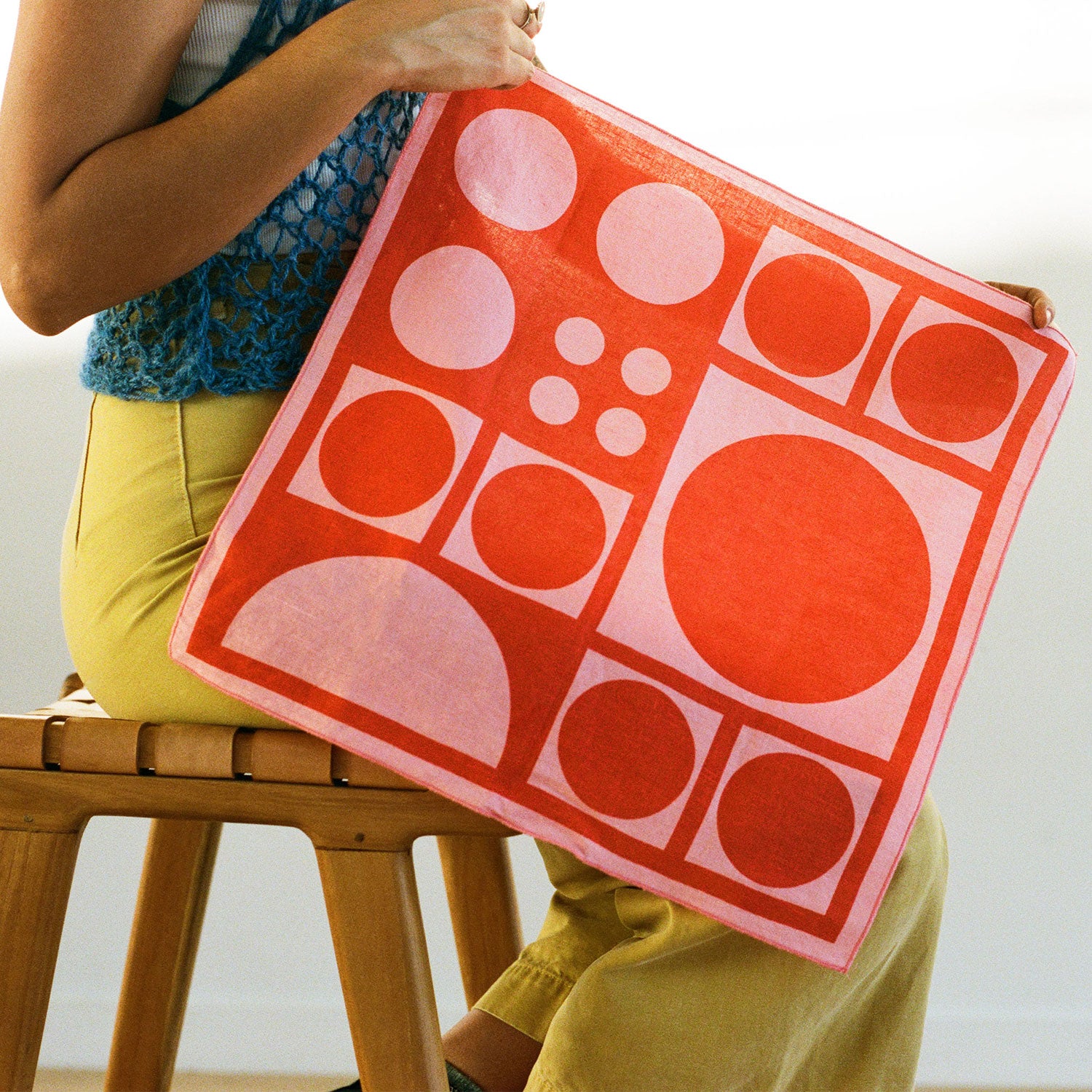 The Connect Four Dinner Napkin Set (2) - Scarlet – Current Shapes